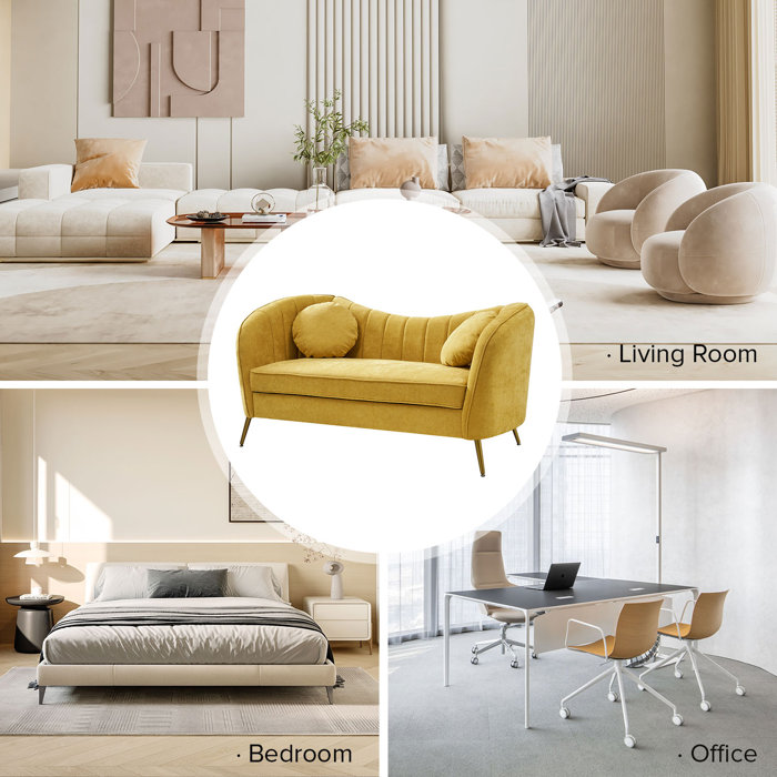 Willa Arlo Interiors Sidwell 64.6'' Upholstered Loveseat & Reviews | Wayfair